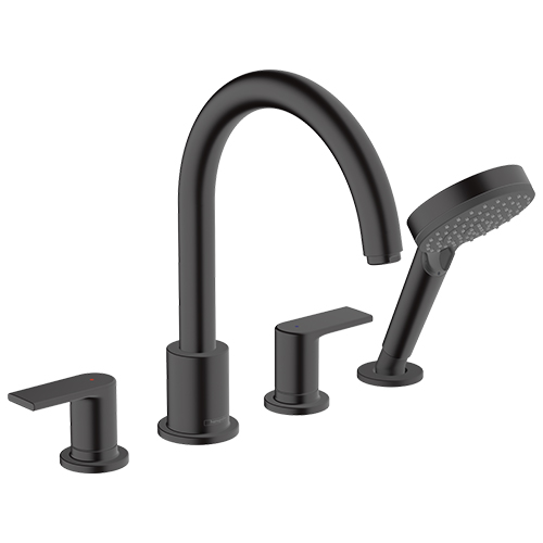 HANSGROHE VERNIS SHAPE DVORUČNA BATERIJA SA TUŠEM ZA KADU CRNA MAT 71459670