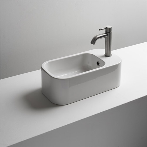 AXA COSA MINI LAVABO KONZOLNI DESNI 480x250 BELI 8610301R