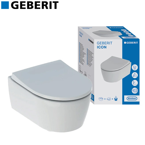 GEBERIT ICON COMPACT SET WC ŠOLJA I WC DASKA RIMFREE 500.814.00.1