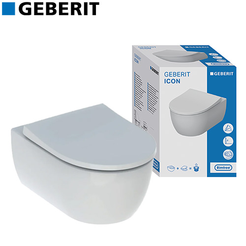 GEBERIT ICON SET WC ŠOLJA I WC DASKA RIMFREE 500.784.01.1