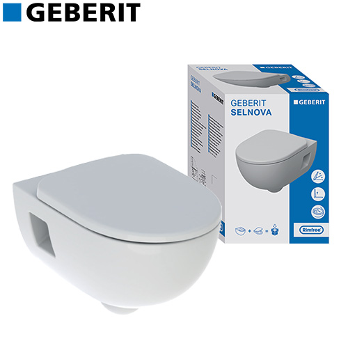 GEBERIT SELNOVA SET WC ŠOLJA I WC DASKA RIMFREE 501.750.00.1