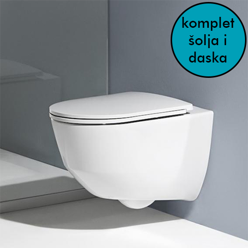 LAUFEN PRO WC ŠOLJA KONZOLNA RIMLESS SA WC DASKOM SLIM SOFT CLOSE KOMPLET