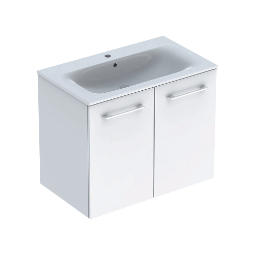 GEBERIT SELNOVA SQUARE LAVABO SA ORMARIĆEM, DVOJE VRATA, BELI SJAJ, 80cm 501.256.00.1