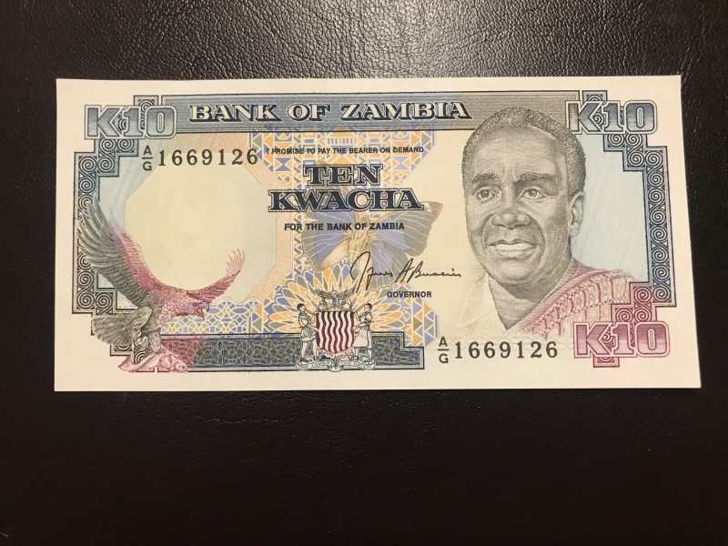 ZAMBIA 10 KWACHA. UNC.