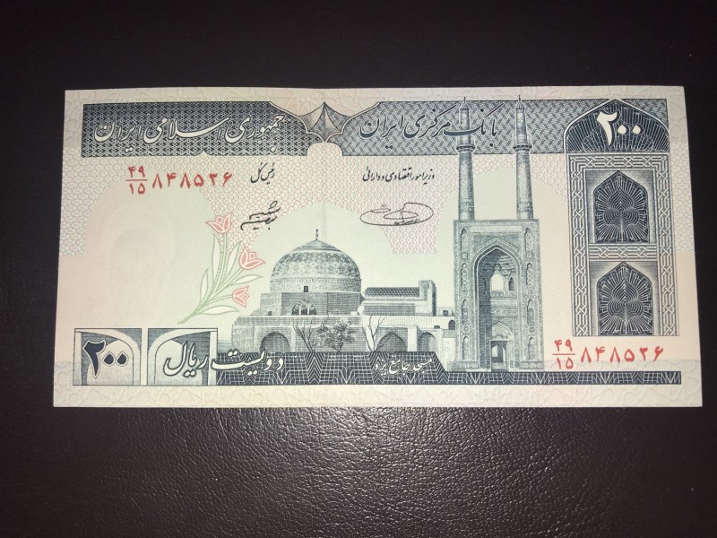 IRAN 200 RIALSA. UNC.