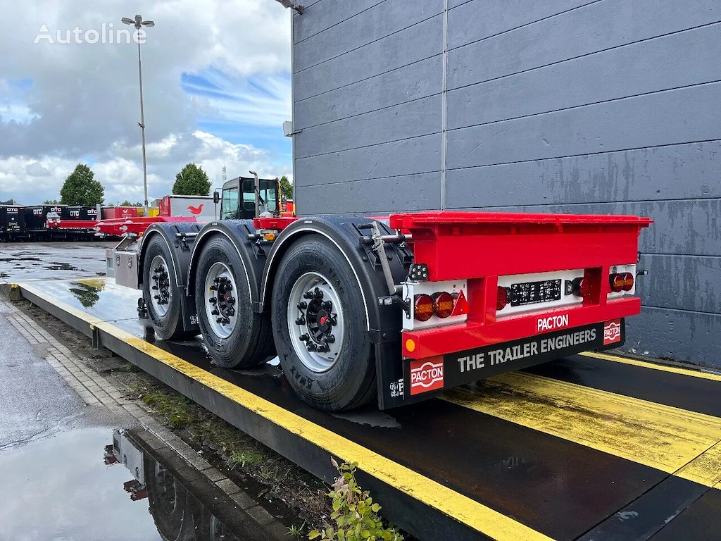 Pacton Containerchassis | Geschoopeerd | Vaste kop | TPMS poluprikolica za prevoz kontejnera