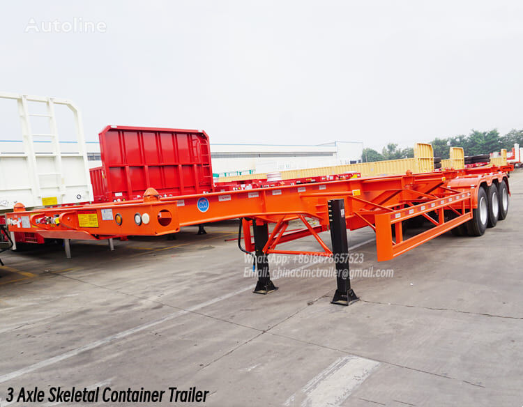 Nova CIMC 3 Axle Skeletal Container Trailer Price in Jamica poluprikolica za prevoz kontejnera
