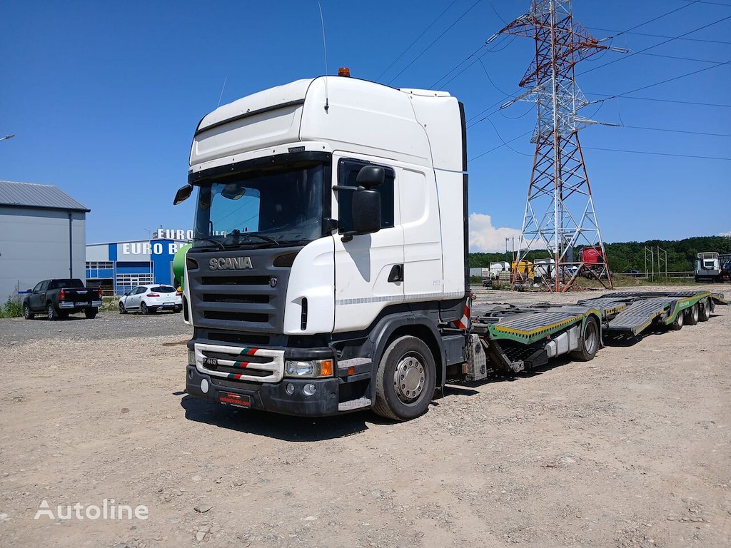 Scania P410 autotransporter + prikolica autotransportera