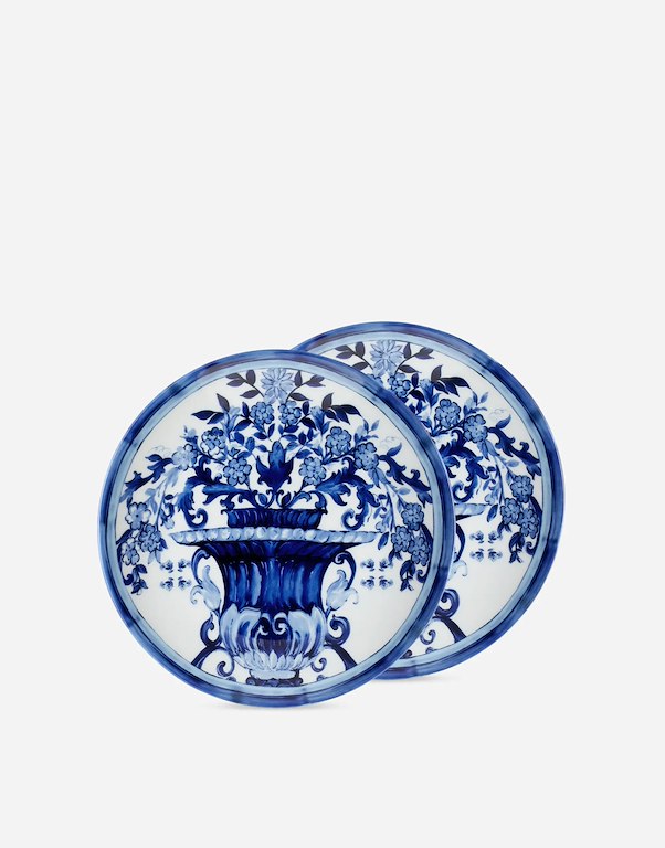 Dolce&Gabbana’s Blu Mediterraneo Set 2 Porcelain Dessert Plates – Set tanjira