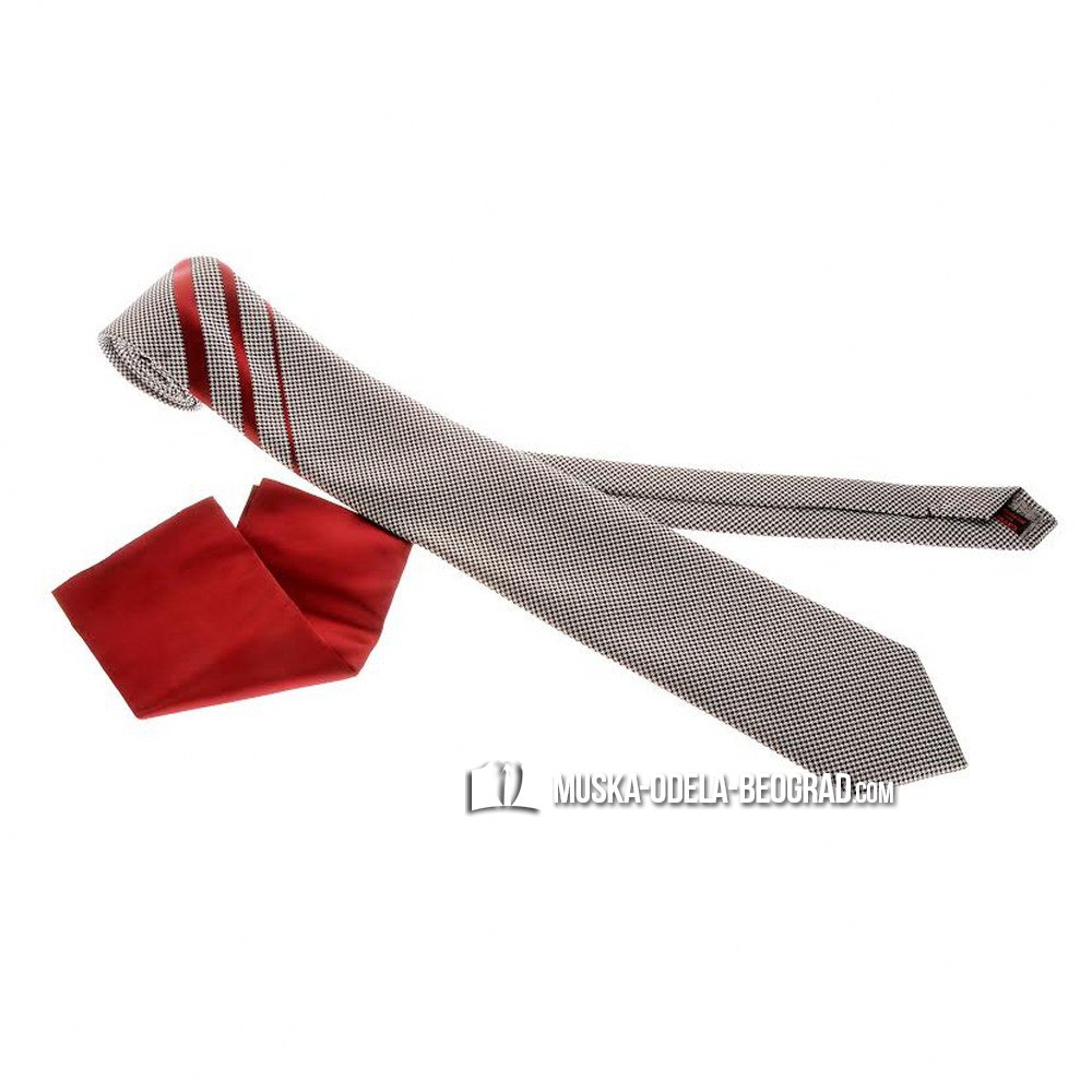 Crveno siva kravata