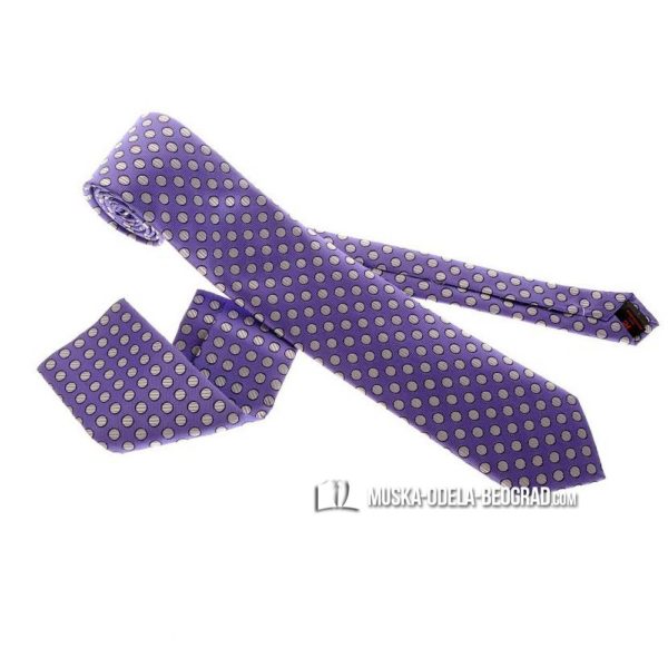 Ljubicasta kravata sa tufnama