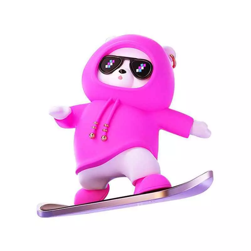 Auto igracka JWD Snowboard Teddy pink