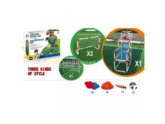 MRX TOYS Igračka 3u1 fudbal i basketball set