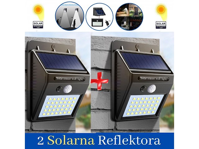 2 Solarna Led Reflektora (20 dioda) za 1200din!