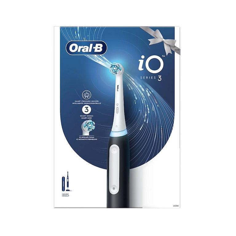 Oral-B® iO 3 Električna Četkica za Zube Crna Putni Set