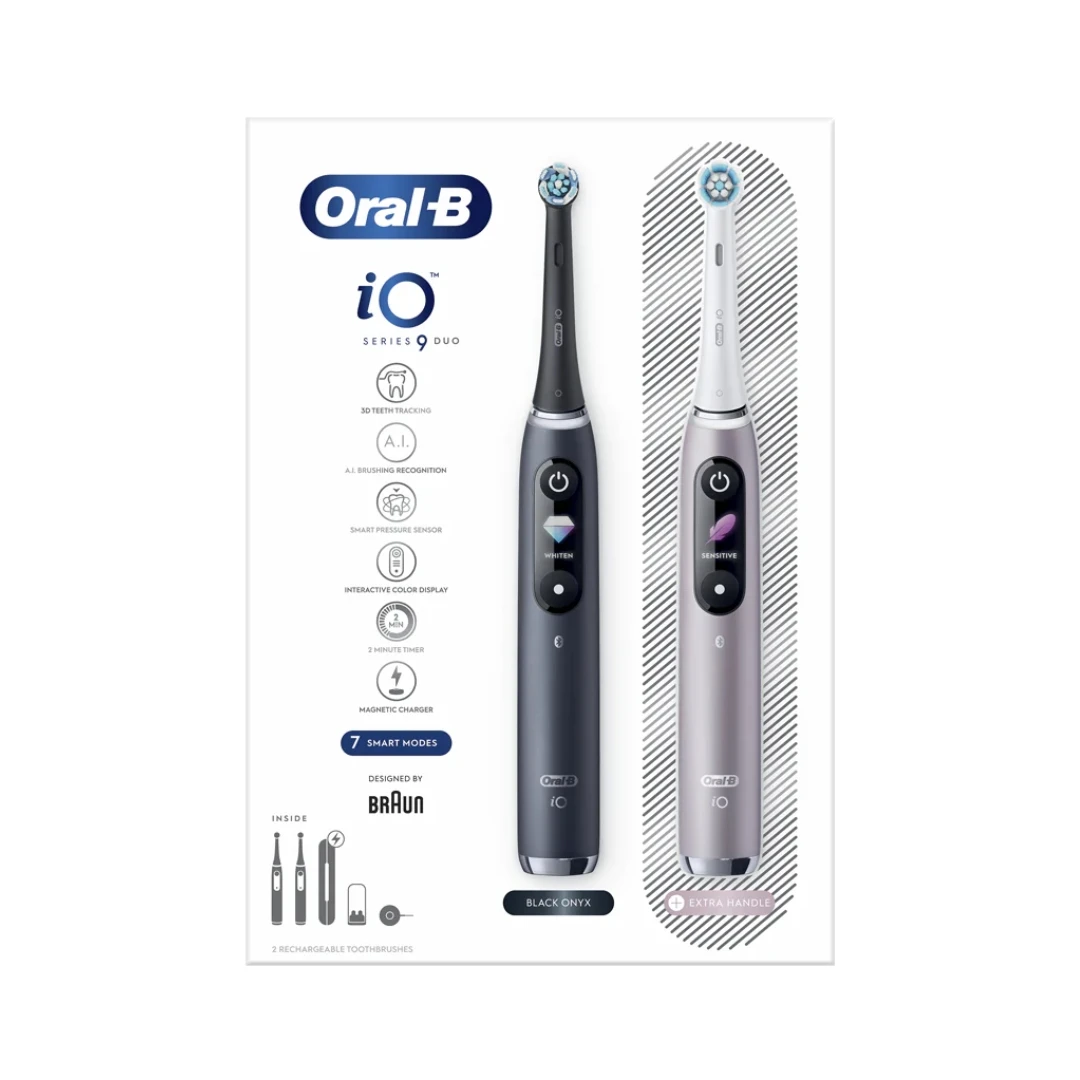 Oral-B® iO 9 Električna Četkica za Zube Duo Pak (Crna + Roze)