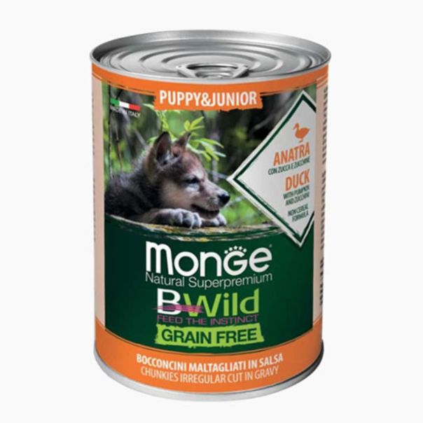 Monge Bwild puppy junior Duck 400gr