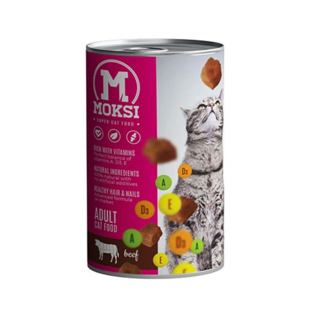 Moksi konzerva za macke sa govedinom 415gr