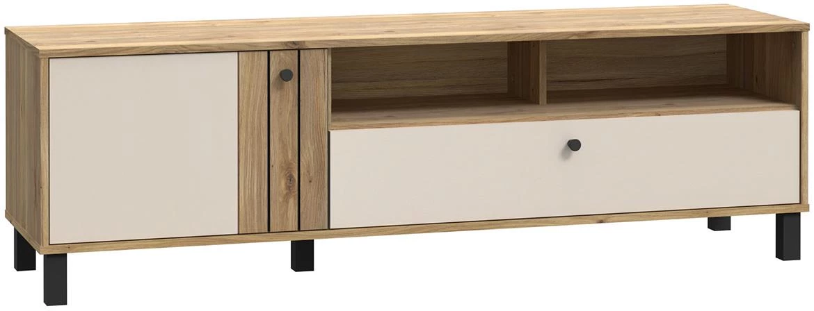 Killarney KQLT122L TV komoda 1 vrata+1 fioka 158,1x42x48,6 cm bež/hrast