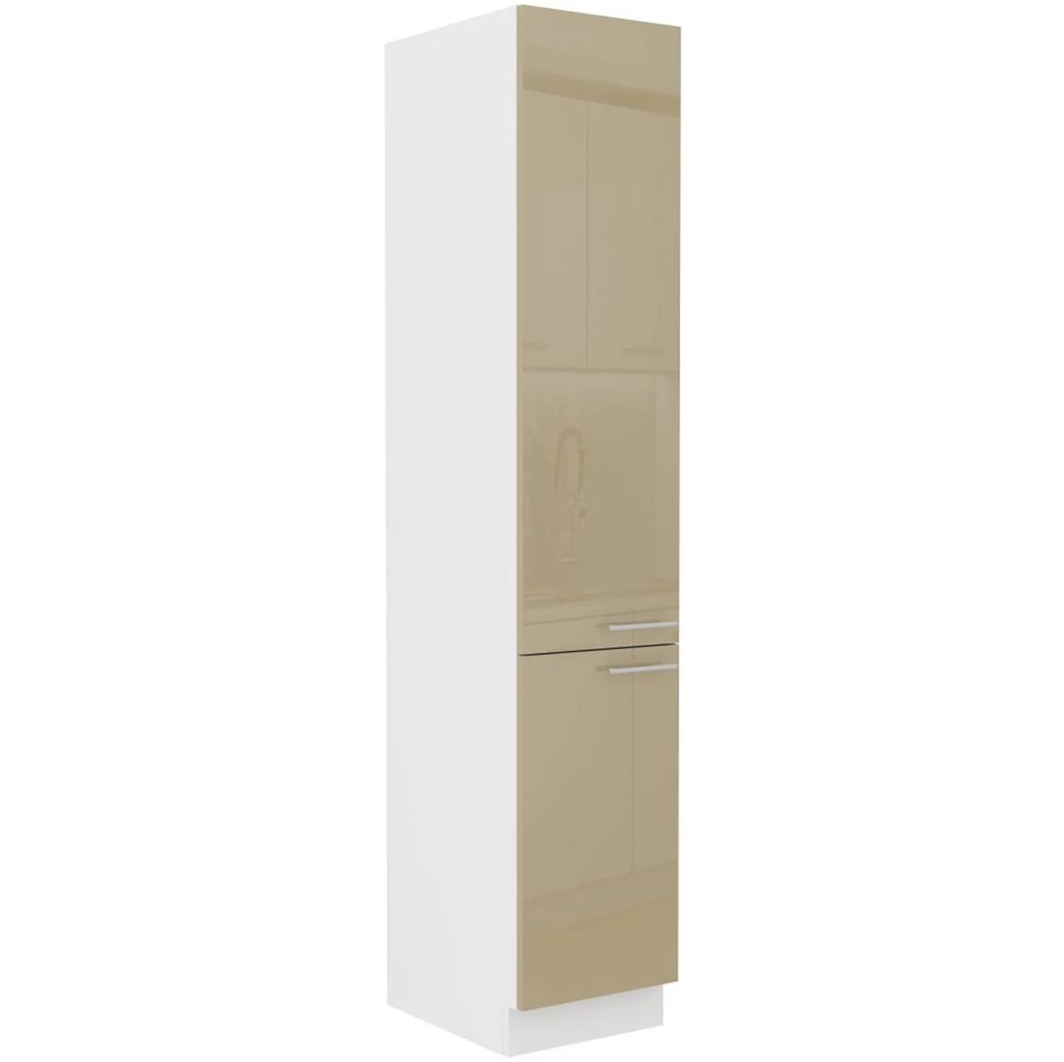 Lara 40dk-210 2f Bb kuhinjski element 2 vrata 40x57x210 cm beli/cappuccino sjaj