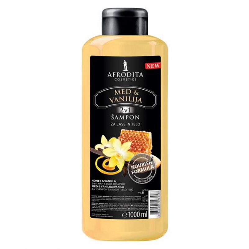 Afrodita šampon za kosu med & vanila 1000 ml