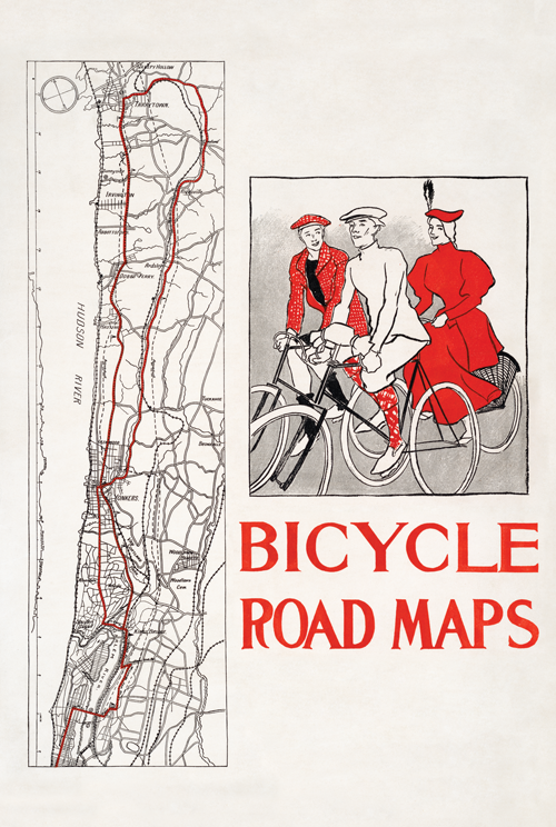Biciklistička Mapa iz 1895 - Bicycle Road Maps