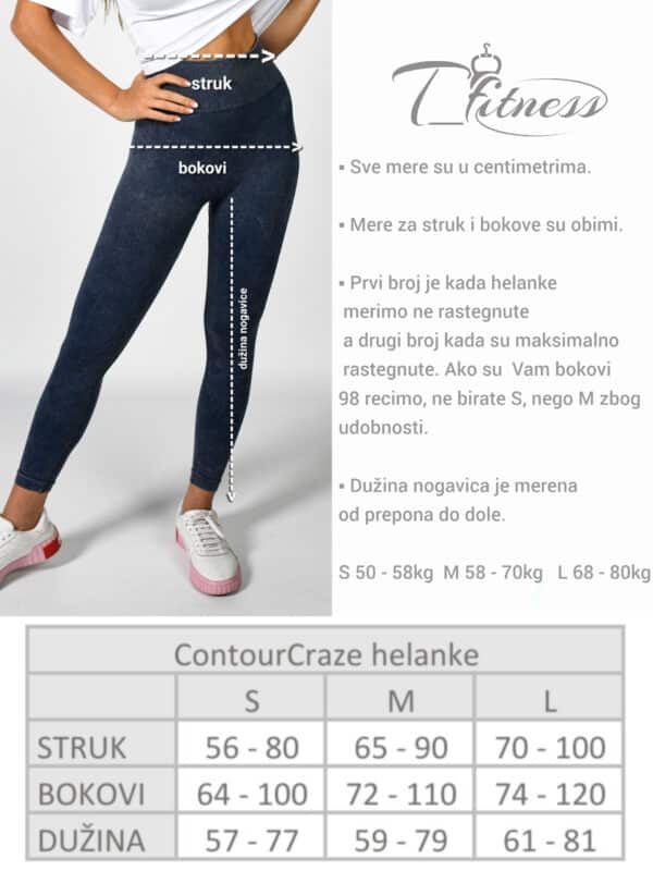 ContourCraze plave helanke za trening