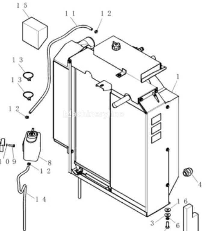 New Holland 87740101 radijator za hlađenje motora za Case WX125 bagera