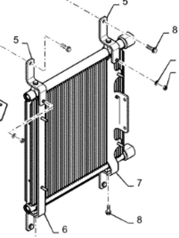 Case PS53V00001P1 PS53V00001P1 radijator za hlađenje motora za Case E55BX bagera