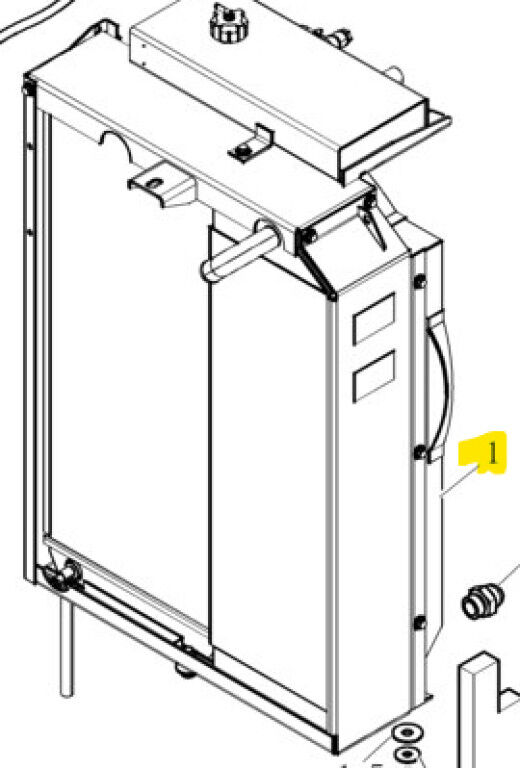 Case 72116522 72116522 radijator za hlađenje motora za Case WX95 bagera točkaša