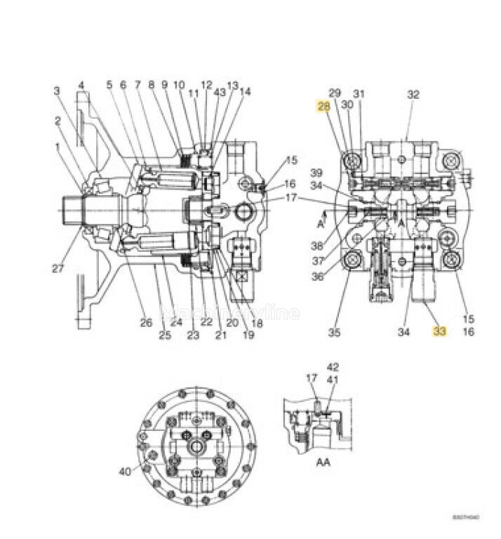 New Holland LS15V00018F1 hidraulični motor za New Holland E485B bagera