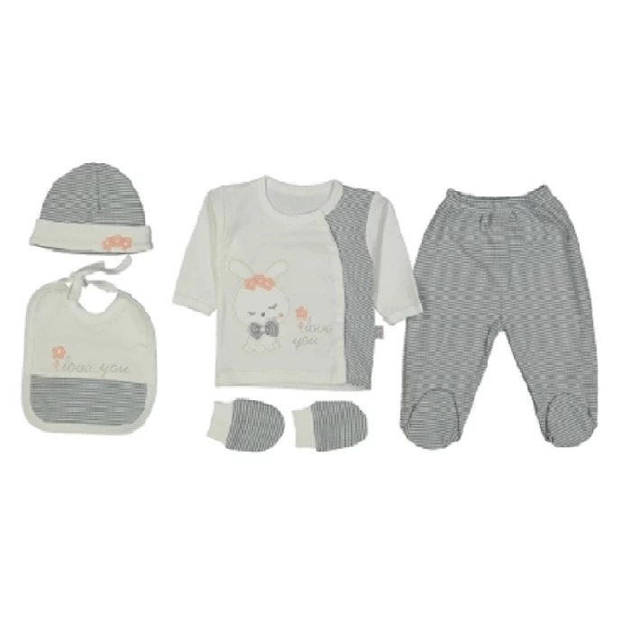 Bebi set sivi 243656 - set za bebe 5 delova