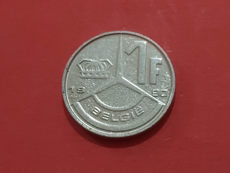 Belgija - 1 franc 1990 god