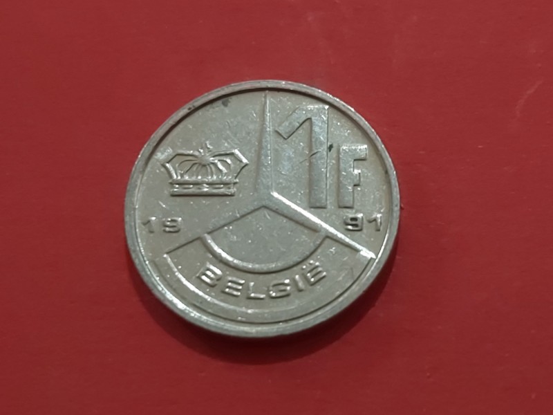 Belgija - 1 franc 1991 god