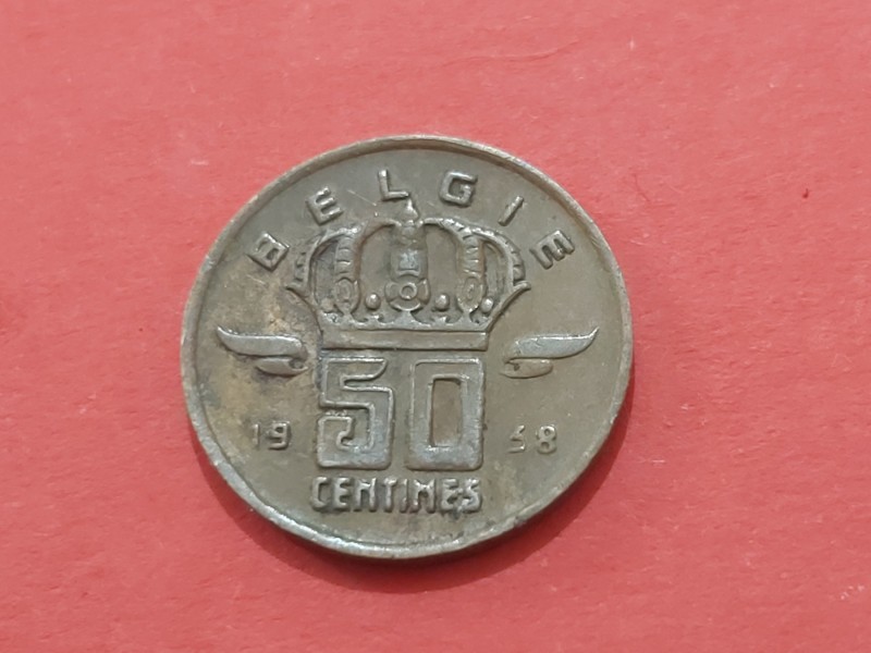 Belgija - 50 centimes 1958 god