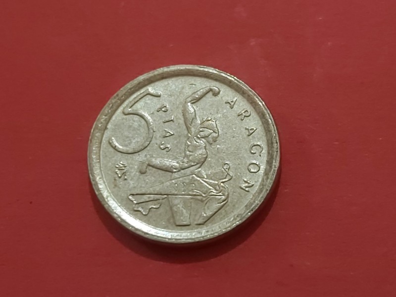 Španija - 5 pesetas 1994 god - Aragon