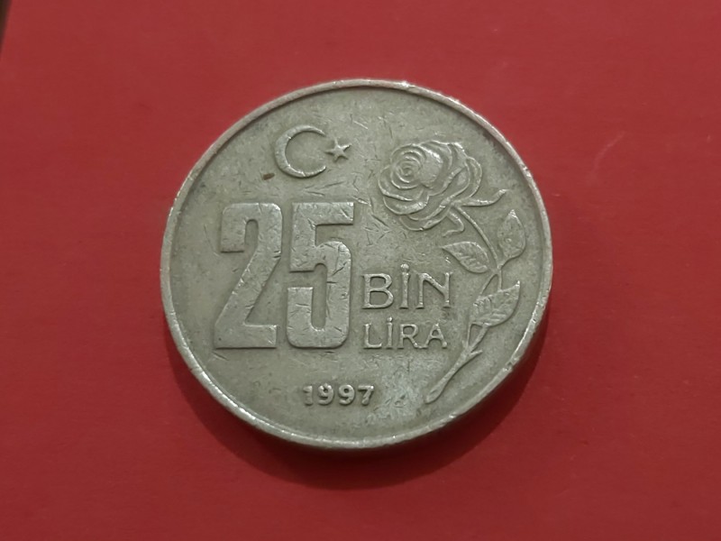 Turska - 25 lira 1997 god