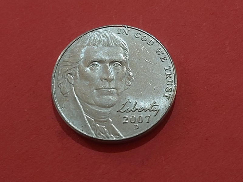 USA - 5 cent 2007 god D