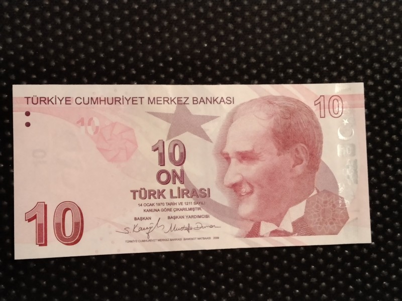 10 lira 2009 turska UNC