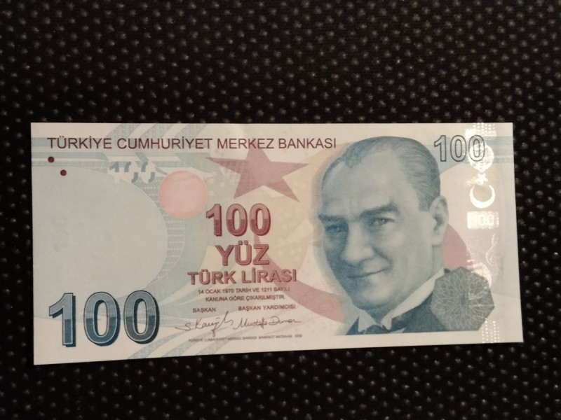 100 lira 2009 turska UNC