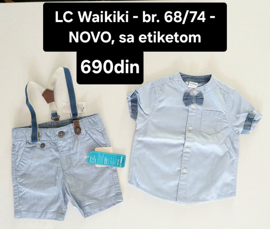 Waikiki komplet bebe košulja bermude br 68-74 NOVO