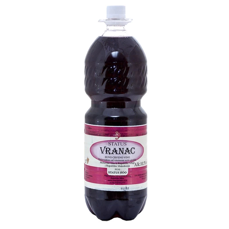 Vino Vranac Vinarija Status 2L Pvc ambalaža