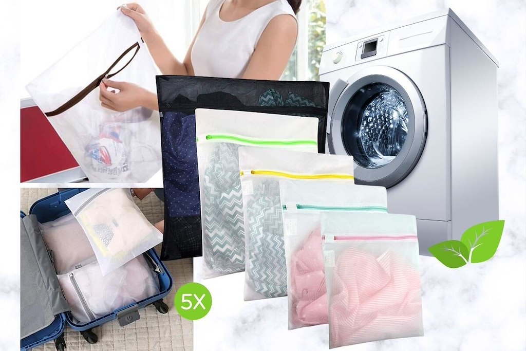 Set od 5 vrećica za pranje odeće EcoLaundry, ekološki prihvatljivo