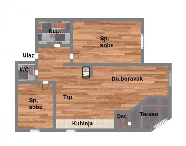 Dvoiposoban stan na prodaju, 68m2, 162.380€