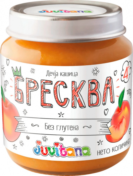 Juvitana kašica breskva 128g 4+