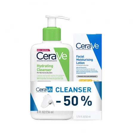 Cerave promo hidratantna nega za lice SPF 30 + Cerave hidratantna emulzija za čišćenje 236ml