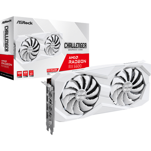 SVGA Asrock Radeon RX6600 Challenger W 8GB GDDR6 White, RX6600 CLW 8G