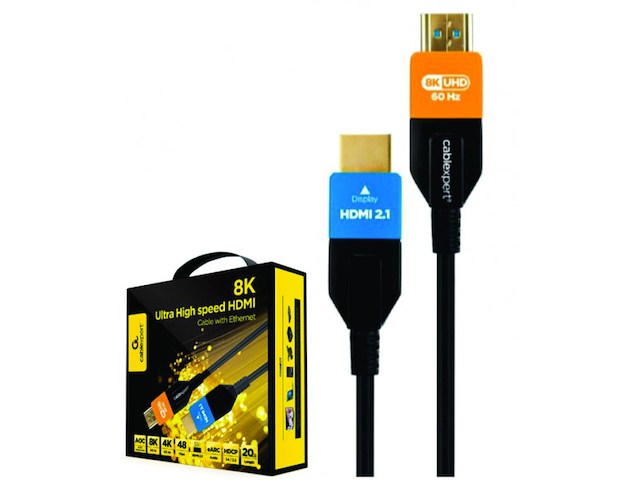 CC-HDMI8K-AOC-20M Gembird Active Optical (AOC) ULTRA High speed HDMI 2.1 8K UHD with Ethernet 20m