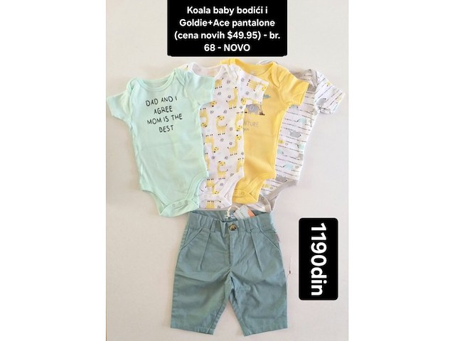 Koala baby Goldie komplet za bebe bodi br. 68 - NOVO