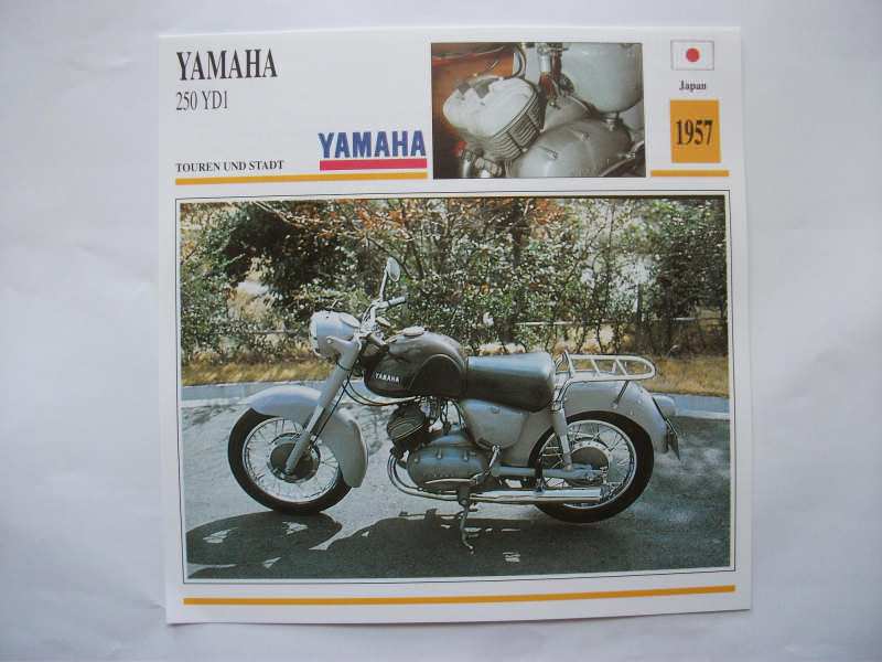 Bike card YAMAHA 250 YDI JAP 1957